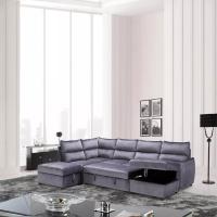 China 19900 Living Room Sofa Furniture With Storage Bed Tufted Futon Bed, Grey Sofa Bed for sale