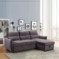 China 19900 Living Room Sofa Furniture With Storage Bed Tufted Futon Bed, Grey Sofa Bed for sale