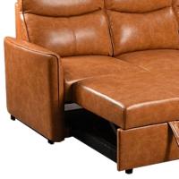 China Extendable Modern Leather Sofa Anti Scratch Multiscene Wear Resistant for sale