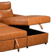 China Extendable Modern Leather Sofa Anti Scratch Multiscene Wear Resistant for sale