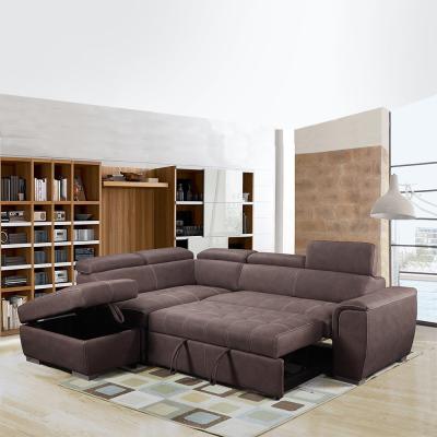 China 19766 L3 Hot Sale L shape Sofa Luxury Grey Mushroom Black Foldable Large Comfortable Sofa for sale