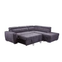 China 19766 L3 Hot Sale L shape Sofa Luxury Grey Mushroom Black Foldable Large Comfortable Sofa for sale