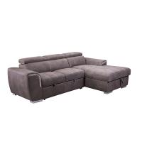 China 19766 L3 Hot Sale L shape Sofa Luxury Grey Mushroom Black Foldable Large Comfortable Sofa for sale
