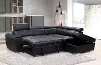China 19766 L3 Hot Sale L shape Sofa Luxury Grey Mushroom Black Foldable Large Comfortable Sofa for sale