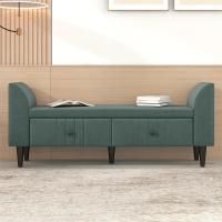 China OEM ODM Home Living Room Storage Ottoman Bench With 2 Drawers for sale