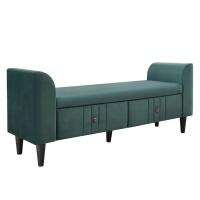 China OEM ODM Home Living Room Storage Ottoman Bench With 2 Drawers for sale