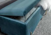 China Upholstered Blue Living Room Storage Ottoman Practical For Home Office for sale