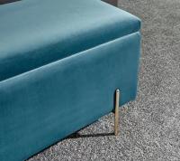 China Upholstered Blue Living Room Storage Ottoman Practical For Home Office for sale