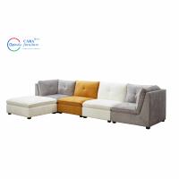 China Breathable Velvet Combination Modern Corner L Shape Luxury Sectional Sofa For Living Room for sale