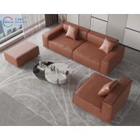 China Customize Modern Combination Furniture Business Minimalist Style Living Room Villa Hotel Luxury Leather Sofa for sale