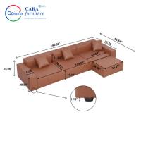 China Customize Modern Combination Furniture Business Minimalist Style Living Room Villa Hotel Luxury Leather Sofa for sale