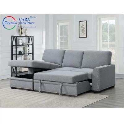 China Home Furniture 2 Seater Bed Chaise Multi-Functional Corner Couch L-Shaped Living Room Sofas With Storage for sale
