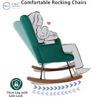 China Premium Luxury Roaked Chair Green Metal Leg Armchair Furniture Chairs For Living Room Rocking Chair for sale