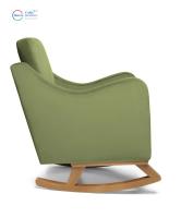 China Soft Footstool Adult Furniture Balcony Fabric Green Furniture Rocking Chair For Living Room for sale