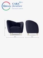 China Fabric Deep Colour Single Luxury Arm Chair Seating Chairs For Living Room for sale