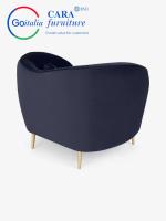 China Fabric Deep Colour Single Luxury Arm Chair Seating Chairs For Living Room for sale