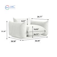 China Simple Design Home Living Room Furniture Upholstered Velvet Modern Single Sofa Chair for sale