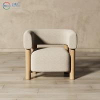 China Simple Design Comfortable Indoor Wood Legs Fabric Sofa Armchair Living Room With Arm for sale