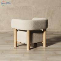 China Simple Design Comfortable Indoor Wood Legs Fabric Sofa Armchair Living Room With Arm for sale