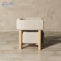 China Simple Design Comfortable Indoor Wood Legs Fabric Sofa Armchair Living Room With Arm for sale
