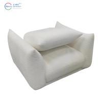 China Manufacture Durable White Berber Fleece Fabric Soft Arm Chairs Living Room Modern Single Sofa Luxury for sale