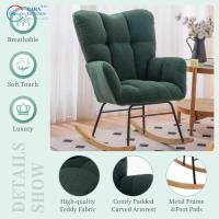 China Durable Metal Wood Leg Luxury Fabric Armchairs Modern Furniture Living Room Rocking Chair for sale