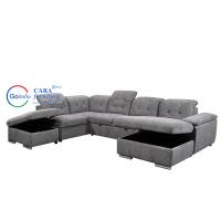 China Sectional U Shape Multi-Functional Sofa Bed Foldable Living Room Furniture Folding Fabric Sofa Bed for sale