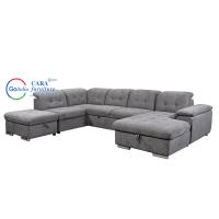 China Sectional U Shape Multi-Functional Sofa Bed Foldable Living Room Furniture Folding Fabric Sofa Bed for sale