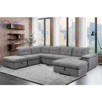China Sectional U Shape Multi-Functional Sofa Bed Foldable Living Room Furniture Folding Fabric Sofa Bed for sale