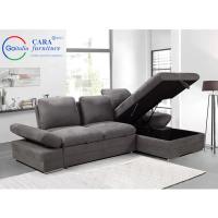 China Europe Style Soft Fabric 3 Seat Sofa Furniture Adjustable Armrest Modern Sofa Bed With Storage for sale