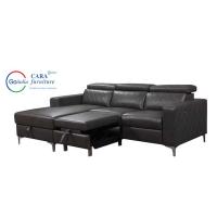 China Modern Furniture Customized Material Size Living Room Bedroom Pull Out Sofa-Bed Leather Sofa Beds With Storage for sale
