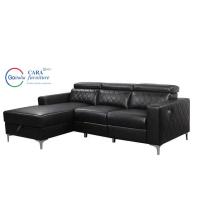 China Modern Furniture Customized Material Size Living Room Bedroom Pull Out Sofa-Bed Leather Sofa Beds With Storage for sale