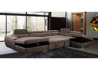China High End Indoor Furniture Living Room Modern U Shaped Sectional Sofa Couch Bed Sofa Bed Leather for sale