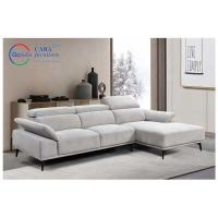 China Modern Design Living Room Furniture Couch Adjustable Armrest Corner Sofa L Shape Fabric for sale