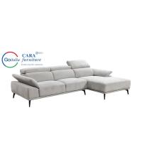 China Modern Design Living Room Furniture Couch Adjustable Armrest Corner Sofa L Shape Fabric for sale