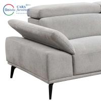 China Modern Design Living Room Furniture Couch Adjustable Armrest Corner Sofa L Shape Fabric for sale