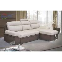 China Home Furniture Living Room Bedroom Fabric Dark Light Gray Combine Modern Couch Bed Sofa With Storage for sale