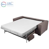 China Simple Design Armrest Double Light Gray Fabric Foldable Sofa King Size Bed Luxury Sofa Bed Furniture for sale