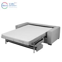 China Simple Design Armrest Double Light Gray Fabric Foldable Sofa King Size Bed Luxury Sofa Bed Furniture for sale