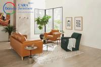 China High End Customized Size Reception Furniture Living Room 3Pcs Solid Wood Leg Modern Sofas Pu Leather for sale