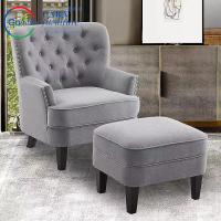 China ODM Wood Leg Double Seat Fabric Home Living Room Small Sofa Furniture Grey Sofa Set With Armrest for sale