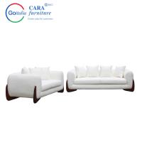 China Wholesale Lamb Cashmere Fabric Sofa White Luxury Designs Sofas For Home Furniture Living Room Modern for sale