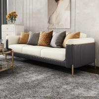 China Cheap Price Furniture Europe Style Metal Leg 3 Piece Living Room Modern Fabric Upholstered Sofa Set for sale