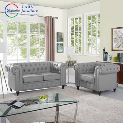 China Customized Grey Bedroom Living Room Sofa Set Furniture Velvet for sale