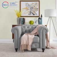 China Customized Grey Bedroom Living Room Sofa Set Furniture Velvet for sale