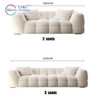 China Factory Latest Design Hotel Apartment Living Room Sofa Customized Lamb Velvet Fabric Sofa Set Furniture for sale