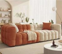 China Factory Latest Design Hotel Apartment Living Room Sofa Customized Lamb Velvet Fabric Sofa Set Furniture for sale