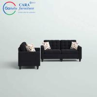 China Black Linen Fabric Corner Sleeper Sectional Sofa Chair Set Living Room Sofas Modern Home Furniture for sale