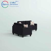 China Black Linen Fabric Corner Sleeper Sectional Sofa Chair Set Living Room Sofas Modern Home Furniture for sale