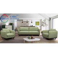 China OEM 3Pcs Multi Seater Wooden Frame White Green Linen Fabric Sofa Set Living Room Furniture Sofa for sale